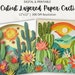 Cacti Cutout Layered Paper | Digital Paper Pack | Cactus Backgrounds ...