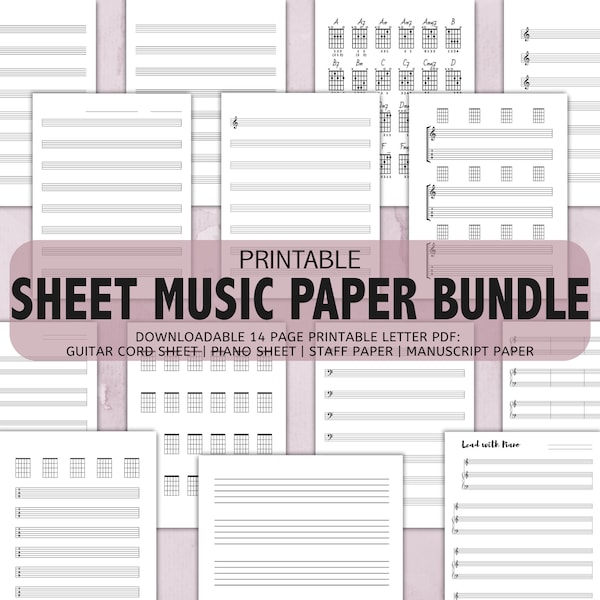 Sheet Music Printable - Etsy