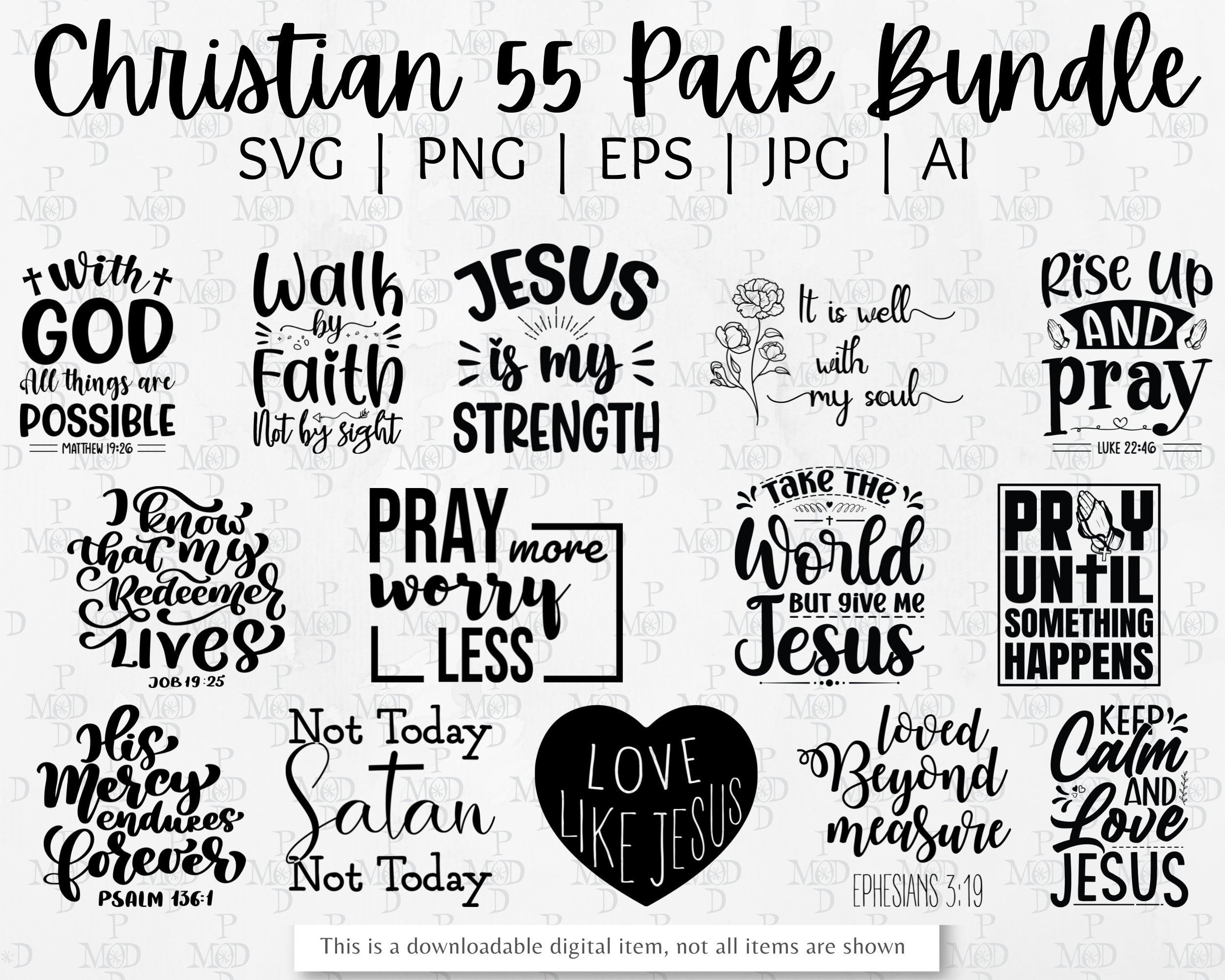Christian Scripture Bundle SVG Bible Verse Bundle - Etsy
