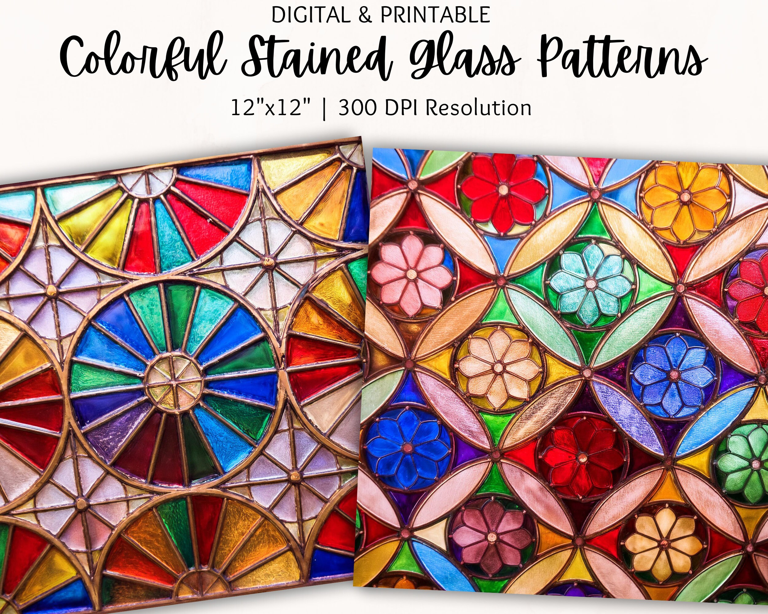 Stained Glass Images | Colorful Stained Glass Patterns | Seamless ...