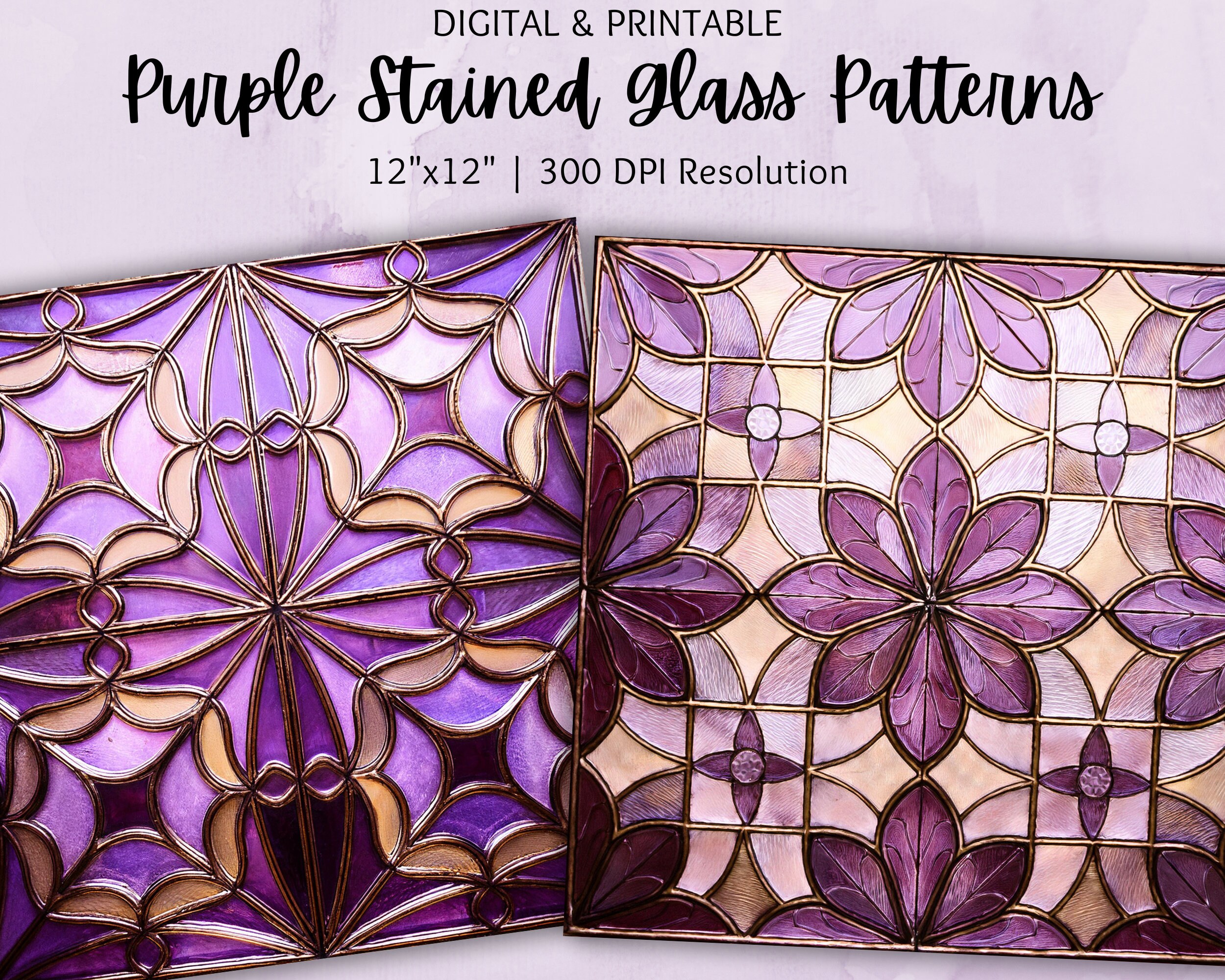 Stained Glass Images | Purple Stained Glass Patterns | Seamless ...