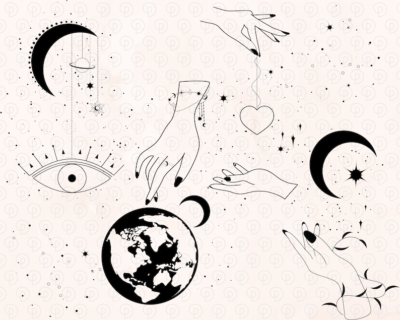 Celestial SVG PNG EPS | Celestial Tarot Svg | Esoteric Magic and ...