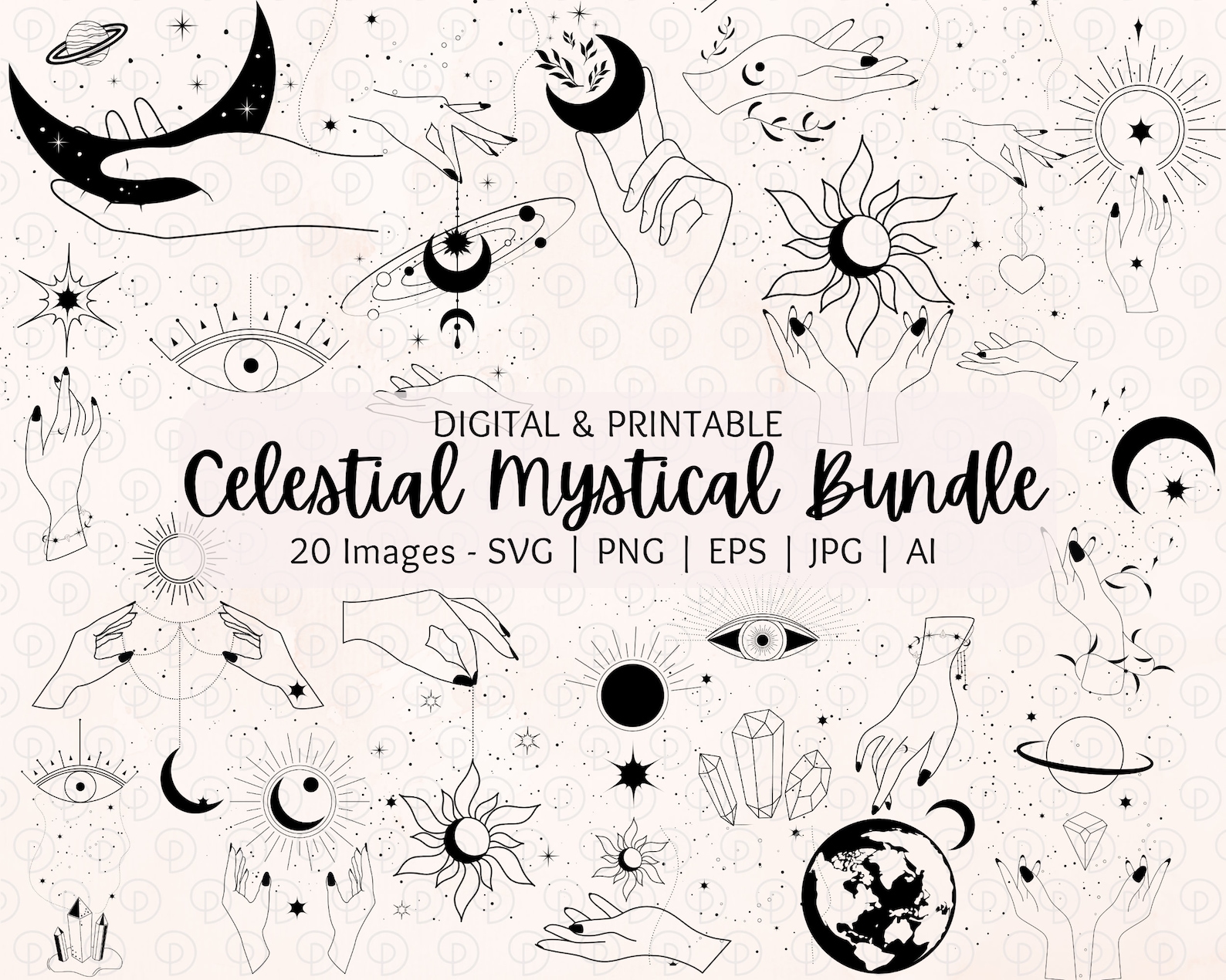 Celestial SVG PNG EPS | Celestial Tarot Svg | Esoteric Magic and ...