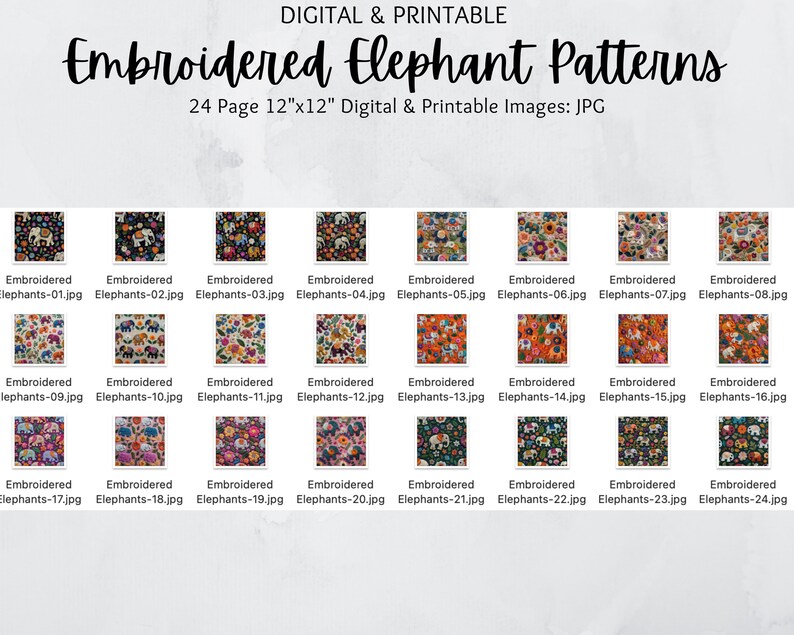 Elephant Embroidery Images | Embroidery Elephants | Embroidered ...