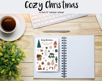 Cozy Winter Sticker Sheet Bullet Journal Digital Planner. - Etsy