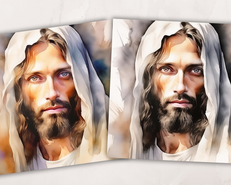 Real Face Watercolor of Jesus Christ | Image of Jesus | Seal of Jesus ...