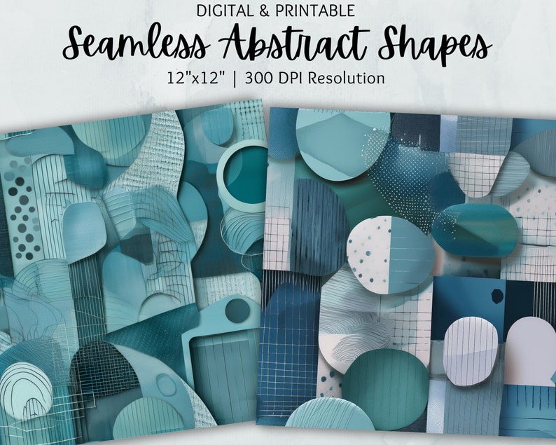 Abstract Shapes Seamless Patterns Colorful Abstract Patterns Digital ...