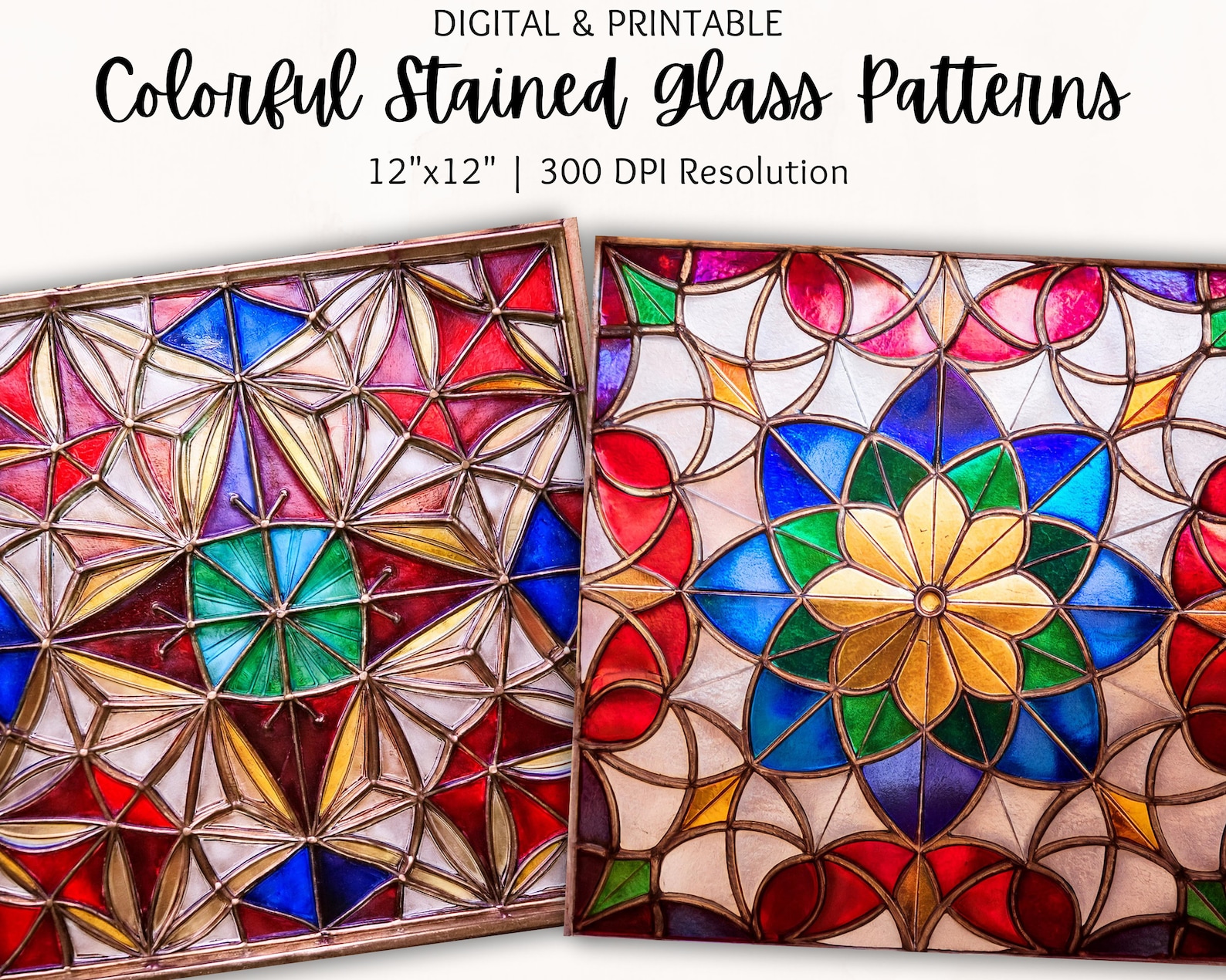 Stained Glass Images | Colorful Stained Glass Patterns | Seamless ...