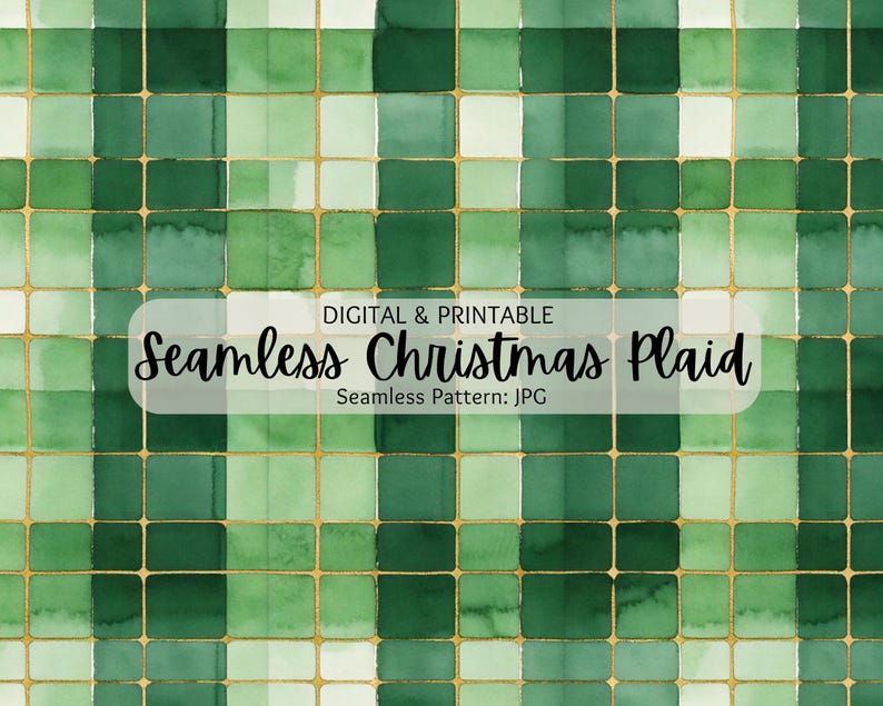 Seamless Christmas Plaid Pattern | Seamless Plaid Pattern | Watercolor ...