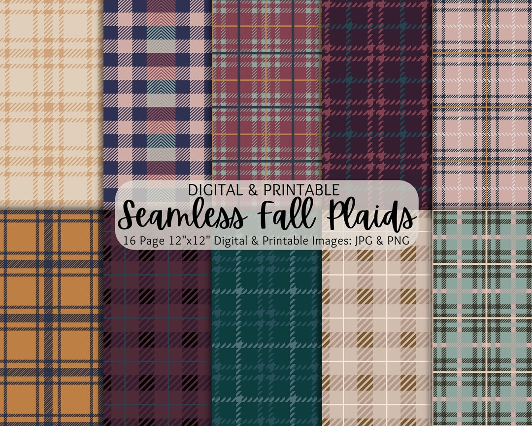 Fall Plaid Patterns | Seamless Plaid Patterns | Tartan Plaid Patterns ...