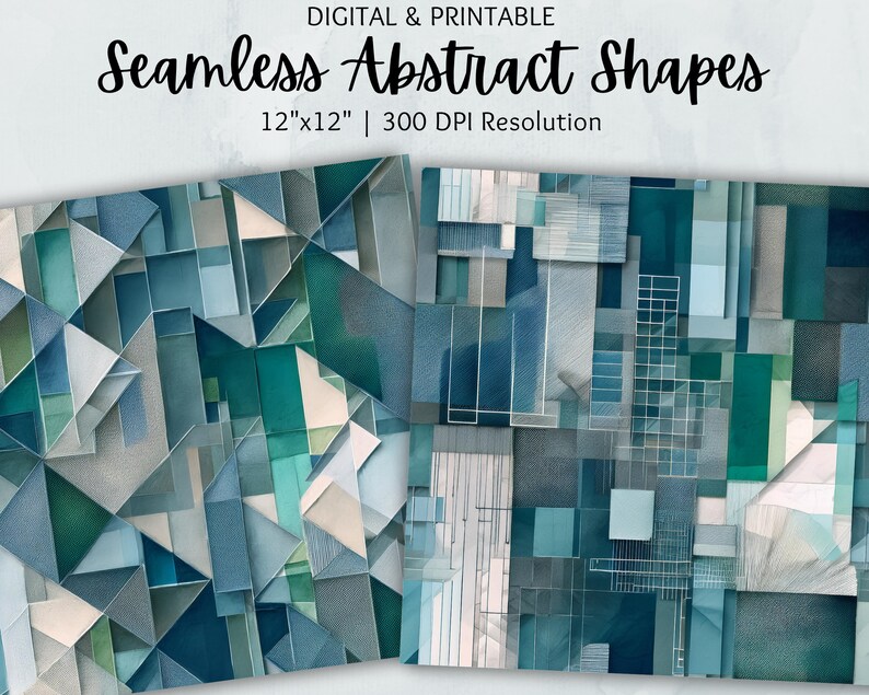 Abstract Shapes Seamless Patterns | Colorful Abstract Patterns ...