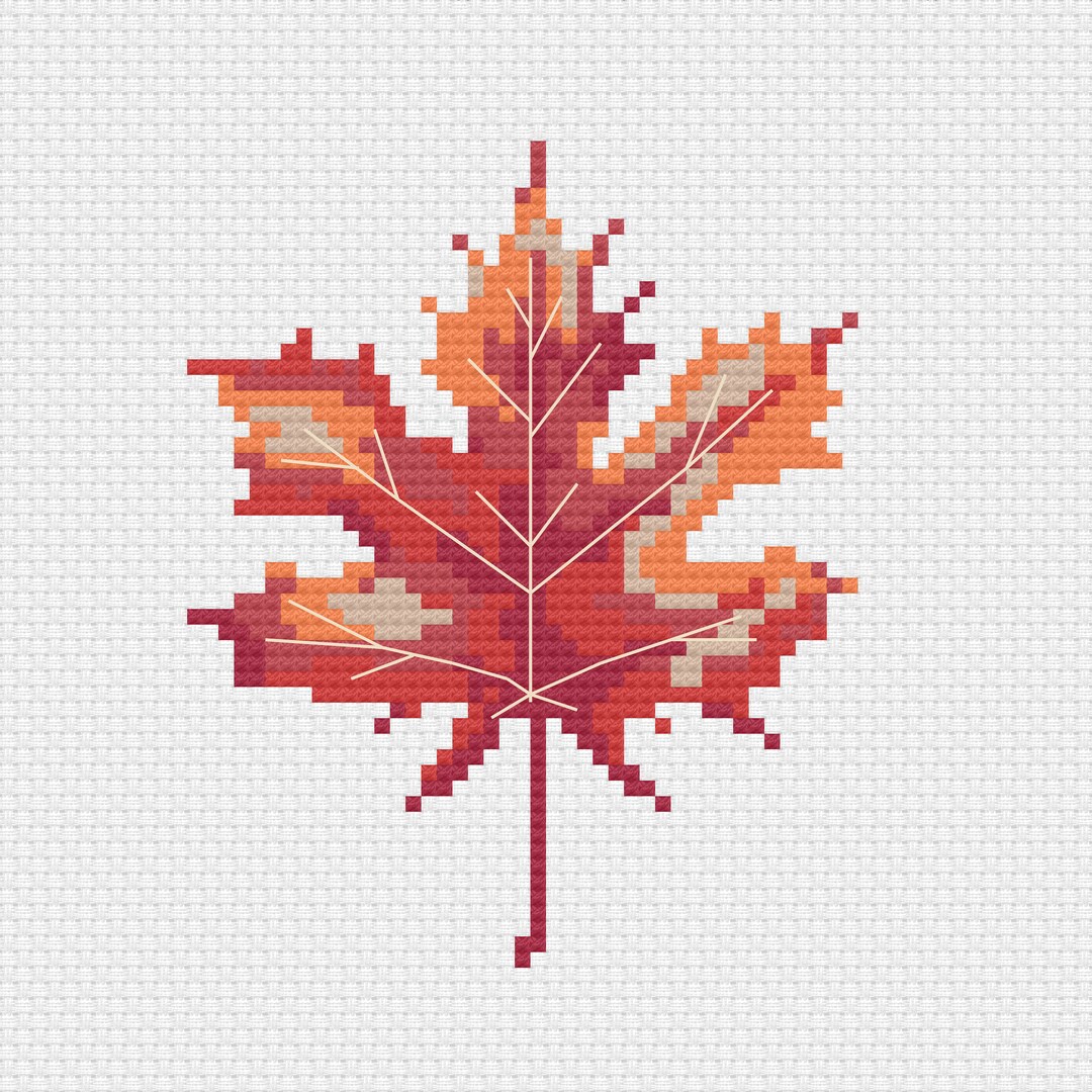 Maple Leaf Cross Stitch PDF Pattern - Etsy