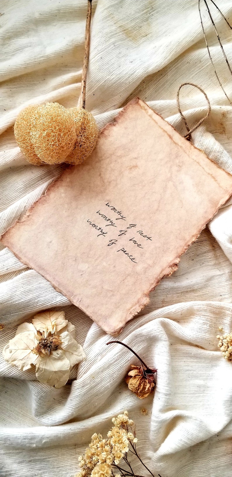 Worthy of Rest, Worthy of Love, Worthy of Peace. Handwritten ...