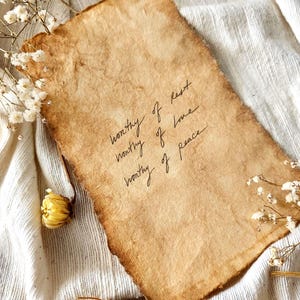 Worthy of Rest, Worthy of Love, Worthy of Peace. Handwritten ...