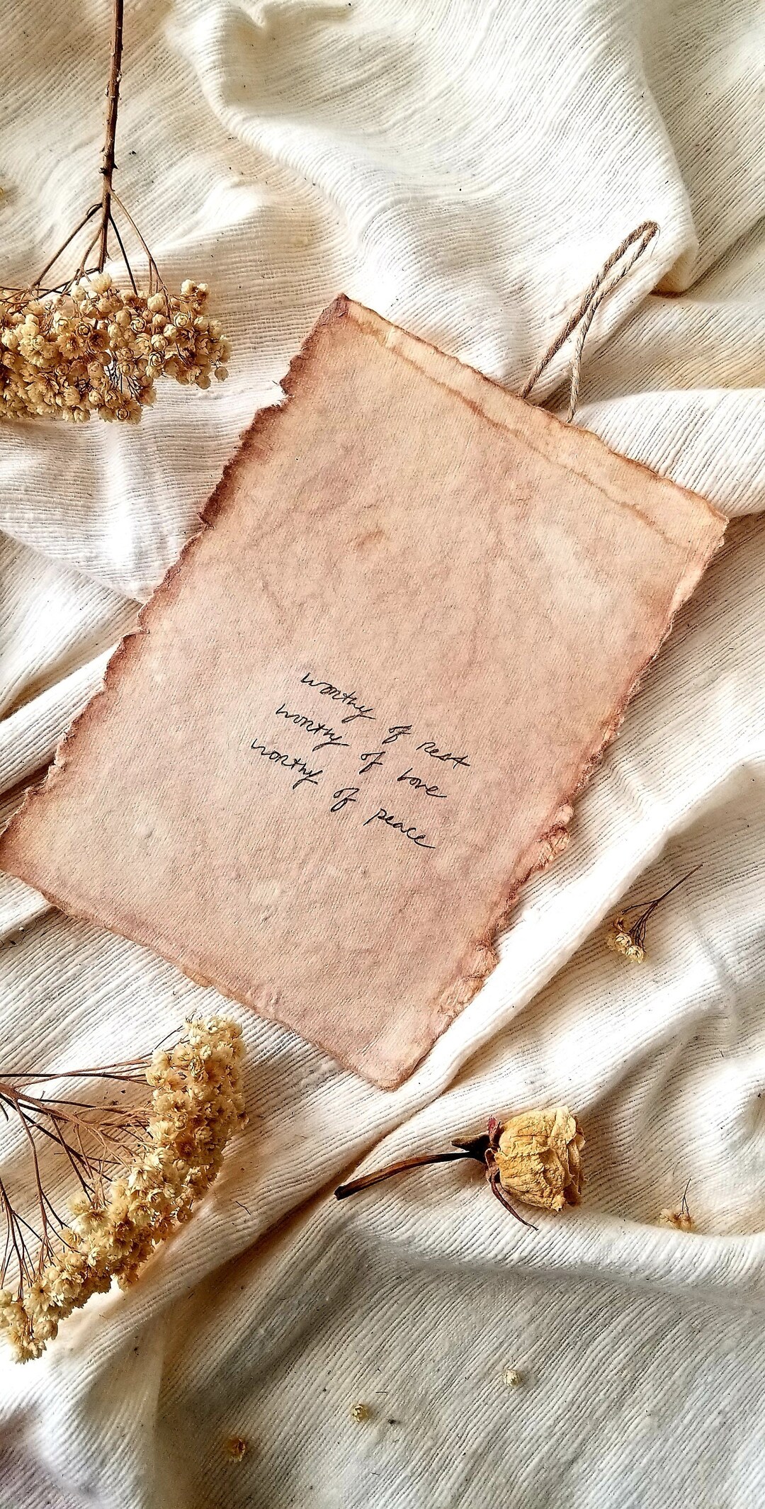 Worthy of Rest, Worthy of Love, Worthy of Peace. Handwritten ...