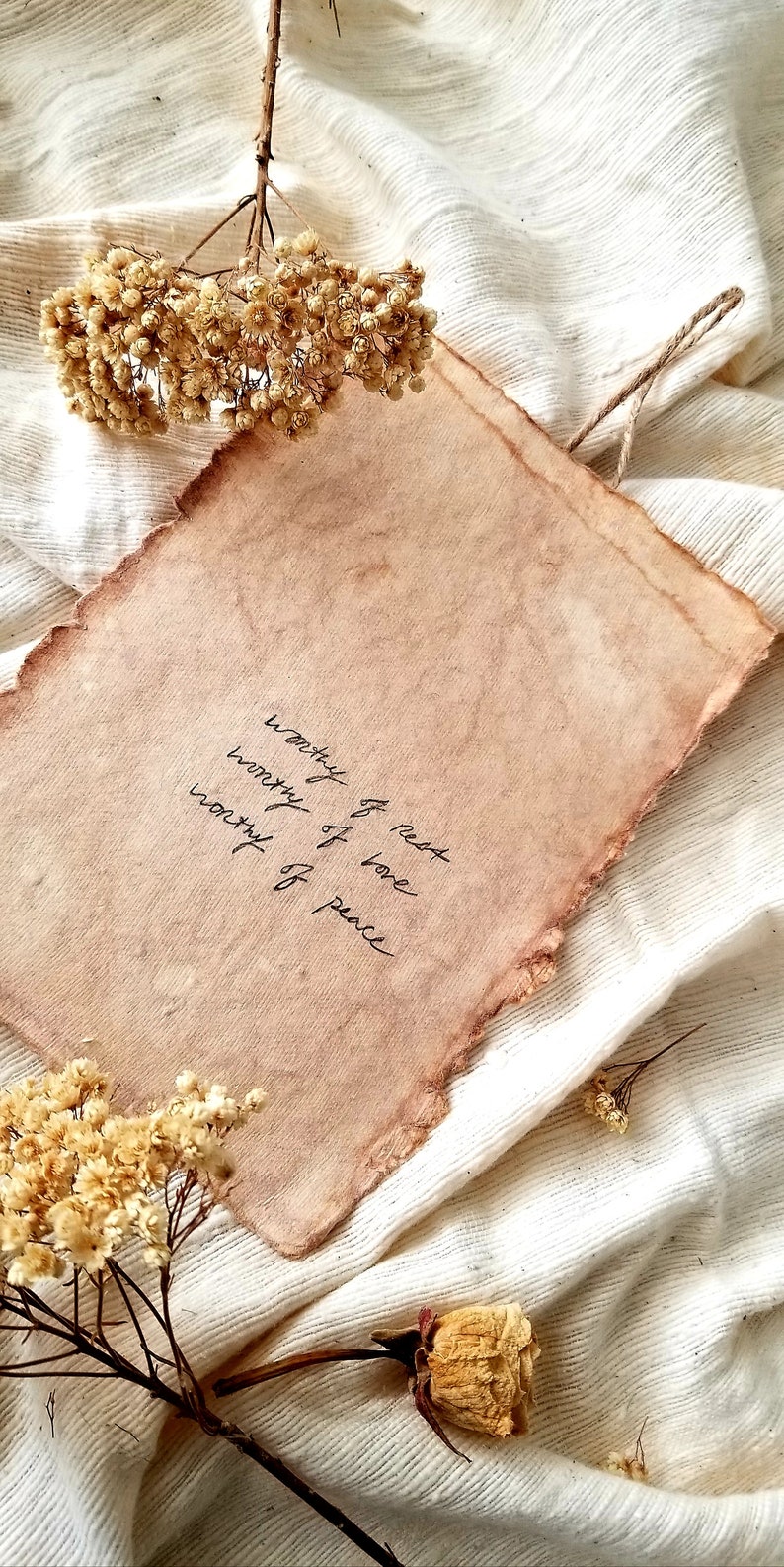 Worthy of Rest, Worthy of Love, Worthy of Peace. Handwritten ...
