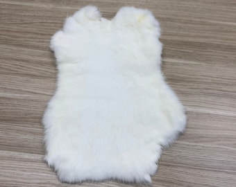 Rabbit Fur Pelt White - Etsy