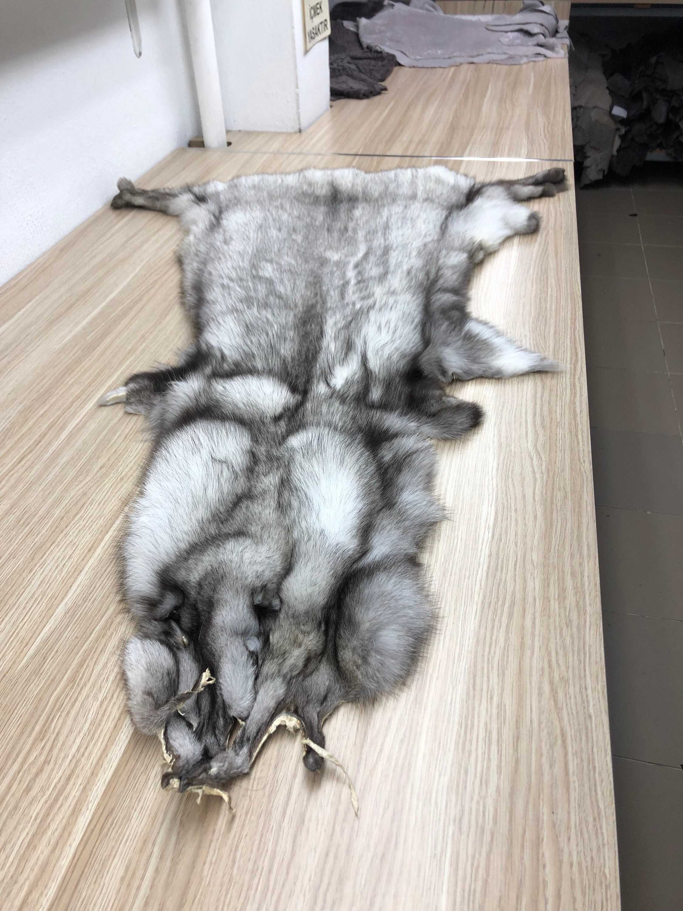 Genuine Blue Fox Fur Pelt DIY Crafts Fur Huge White Fox Fur Skin Blue ...