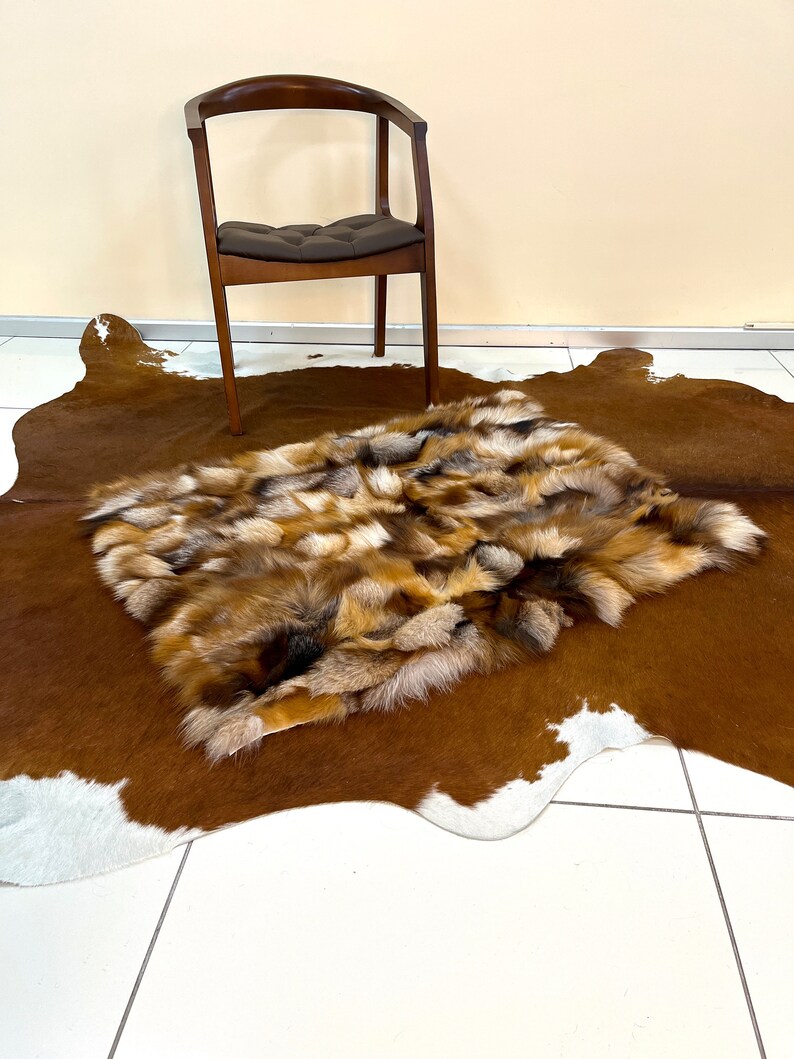 Real Canadian Red Fox Fur Rugs Blanket Throw 100% Real Red Fox - Etsy
