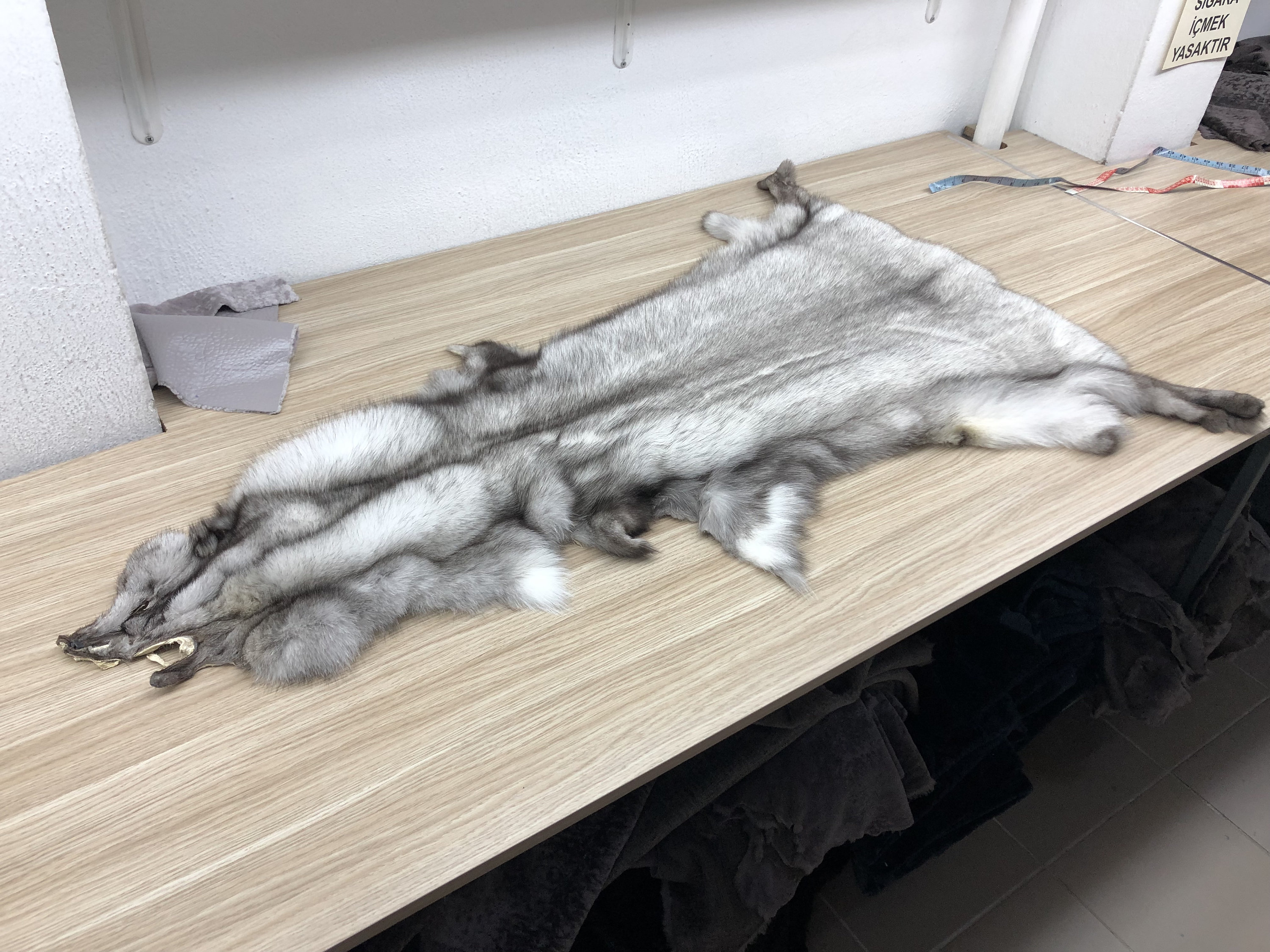 Genuine Blue Fox Fur Pelt DIY Crafts Fur Huge White Fox Fur | Etsy