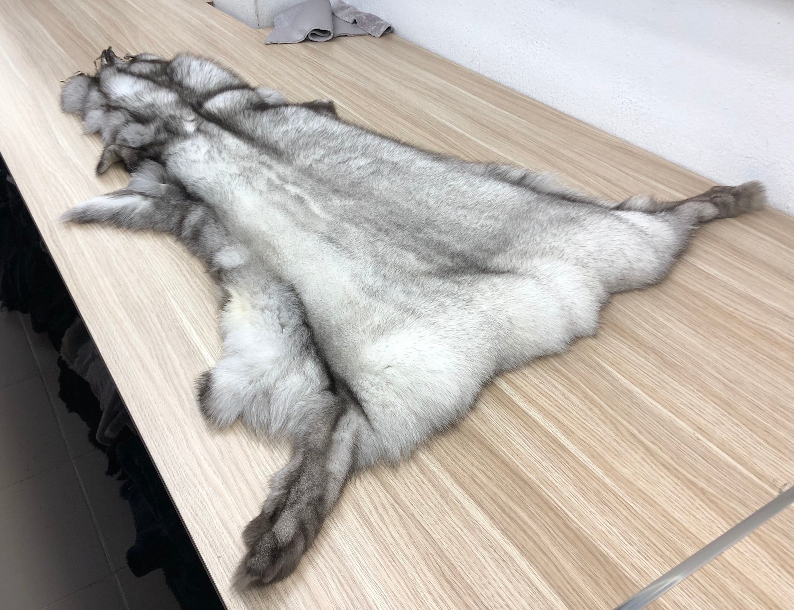 Genuine Blue Fox Fur Pelt DIY Crafts Fur Huge White Fox Fur Skin Blue ...