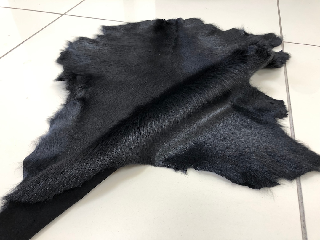 Goat Skin Black Goat Skin Tanned Goat Skin Natural Black Goat Fur Goat ...