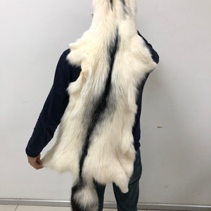 Natural White Arctic Marble Fox Pelt , You Have Never Seen Such a Large ...