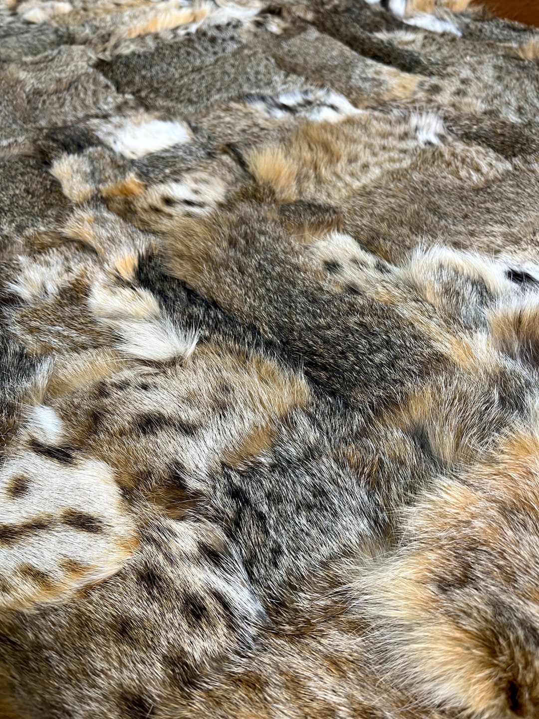 Luxury Lynx Fur Rug, Genuine Lynx Fur Throw, Real Lynx, Handmade Lynx ...