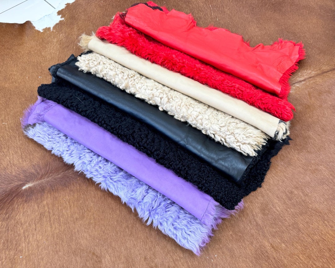 4 Different Colors Curly Sheep Fur, Tigrado Sheepskin, Waterproof ...