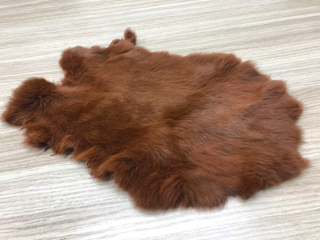 Dyed Rabbit Fur Caramel Color Rabbit Fur SOFT Large Size Real Fur DIY ...
