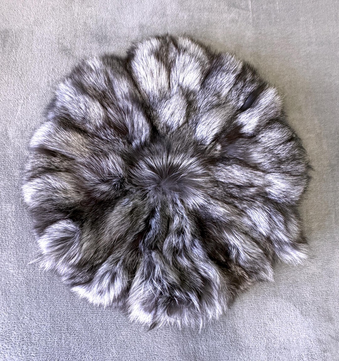 Fox Fur Cushion, Genuine Fox Fur, Throw Cushion for Chair, Natural ...