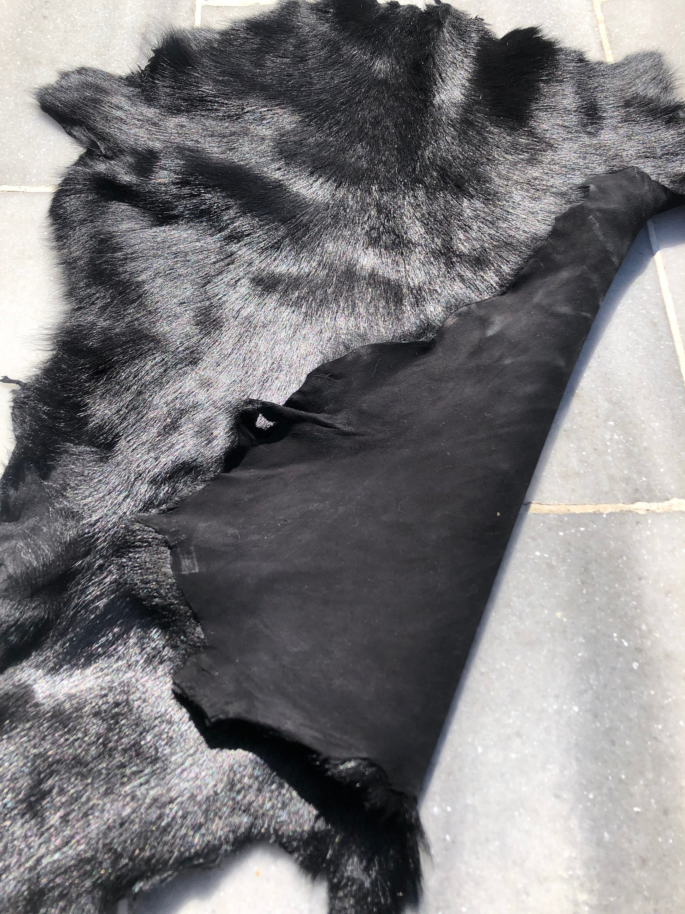 Goat Skin Black Goat Skin Tanned Goat Skin Natural Black Goat | Etsy