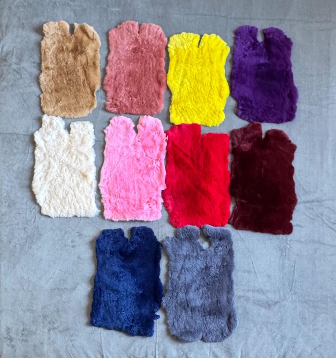10 Different Colors Rex Rabbit Fur, Genuine Rex Rabbit Hide, Super Soft ...