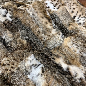 Genuine Lynx Pelt Throw , Real Lynx Pelt Throw Rugs , Home Decor ...