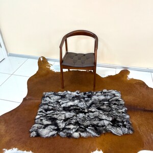 Silver Fox Hide Rugs , Silver Fox Fur Throw , Genuine Silver Fox , Real ...