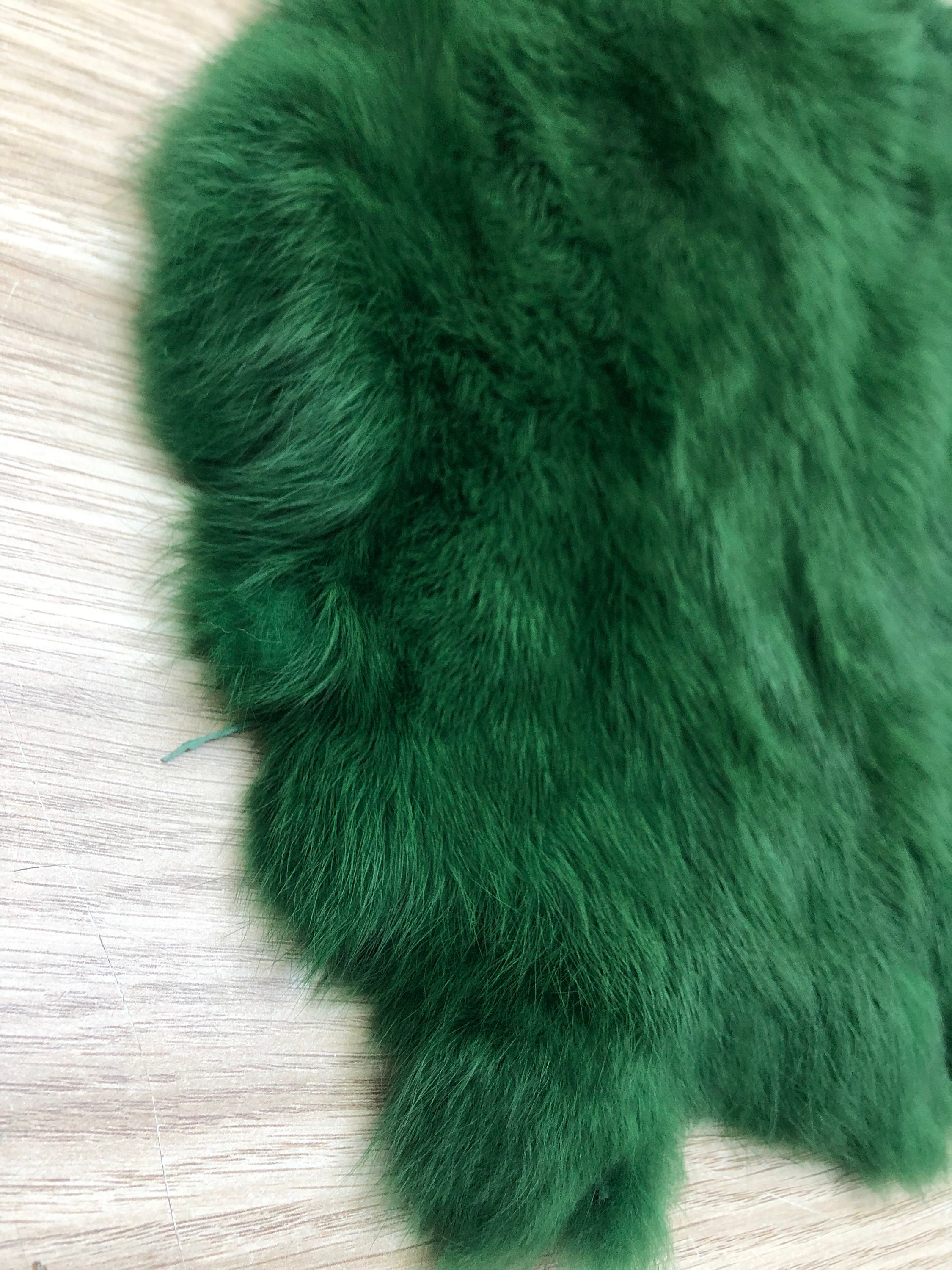 Green Rabbit Pelt Grass Green Rabbit Pelt Natural Dyed - Etsy