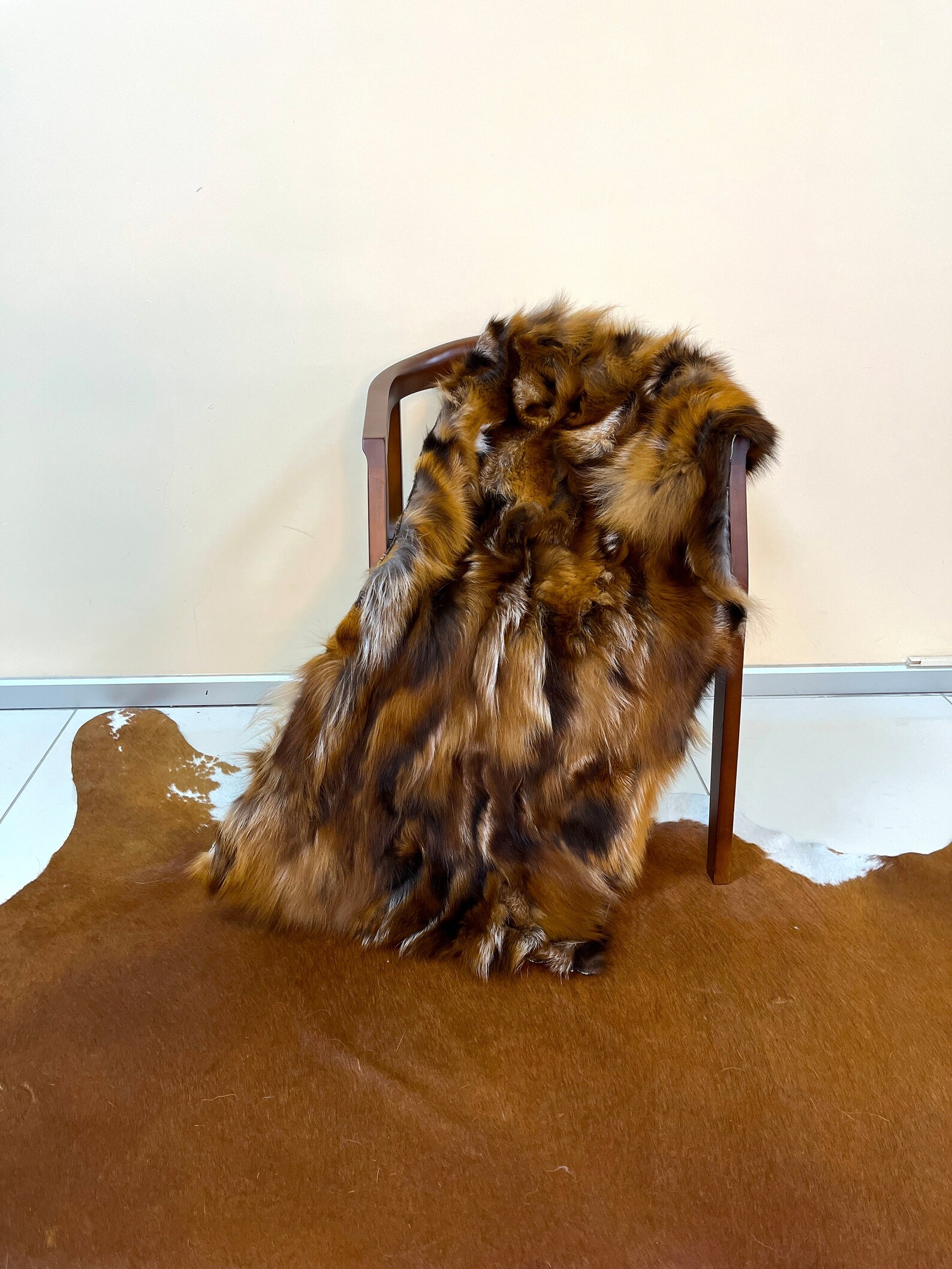 Real Canada Red Fox Rug , Genuine Red Fox Fur , Fox Pelt Skin , Fur ...