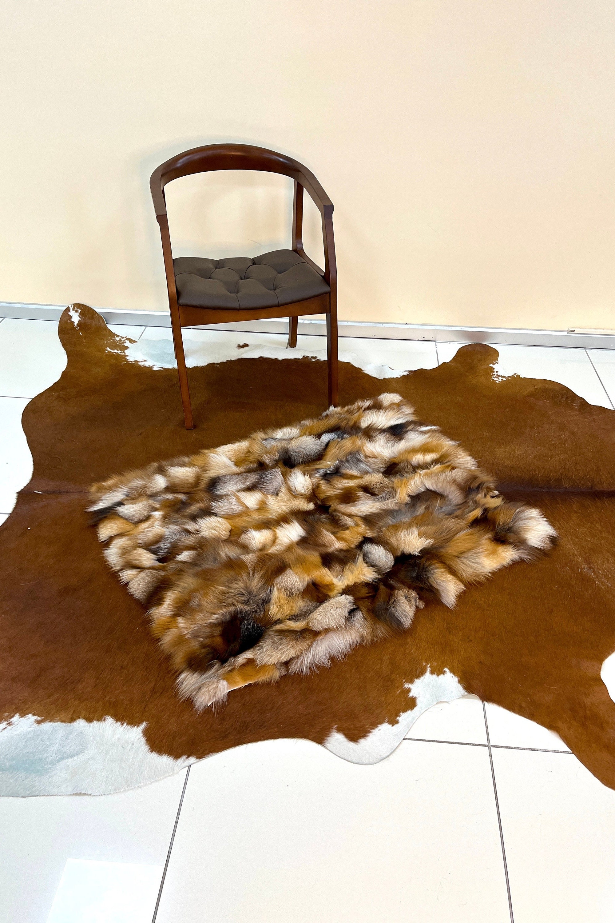 Real Canadian Red Fox Fur Rugs Blanket Throw 100% Real Red Fox - Etsy