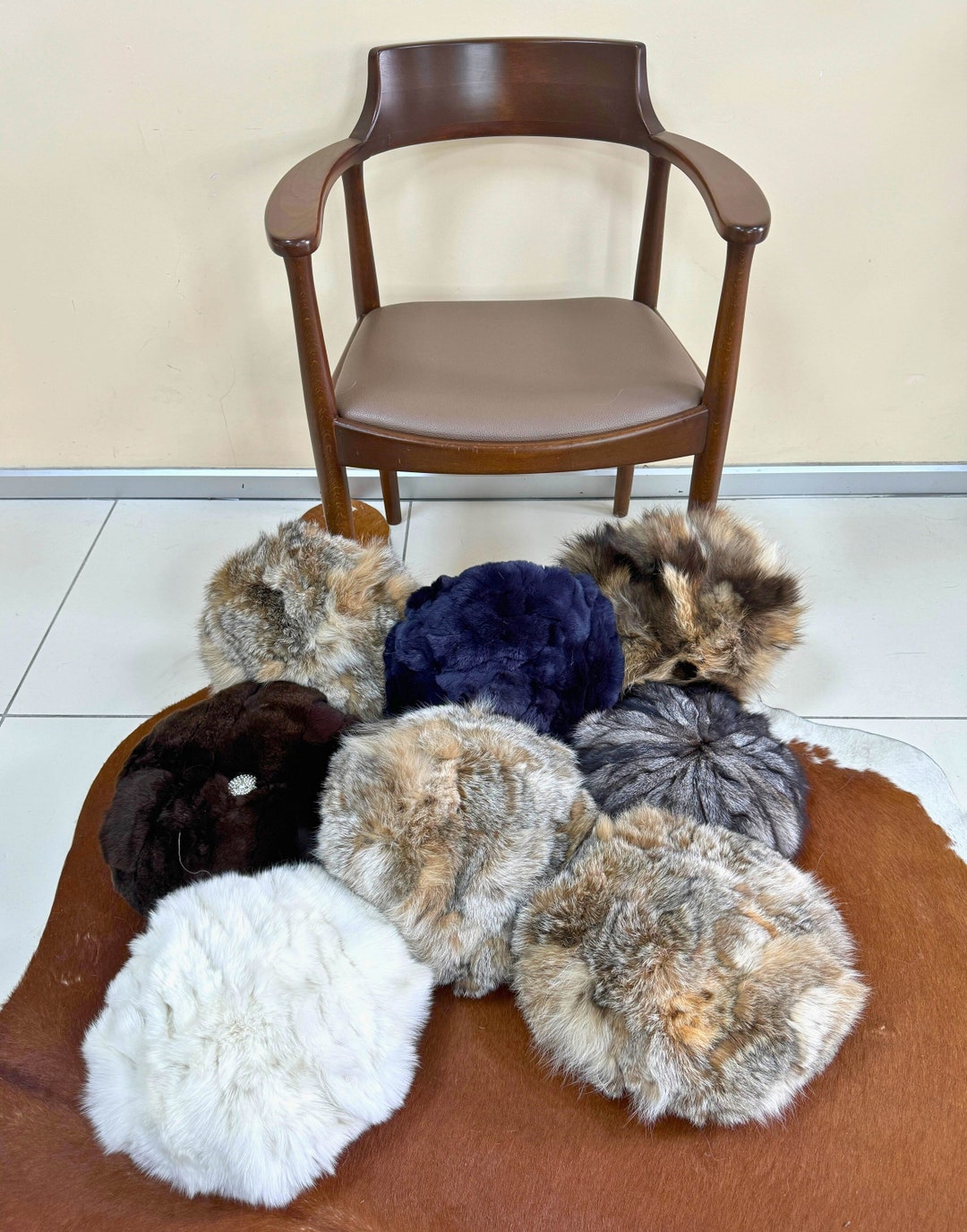 12x12 Fur Pillows, Round Fur Pillows, Decorative Throw Pillows, Round ...