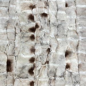 Real Rex Rabbit Fur Throw Blanket Rug, Sofa Throw Rug, Luxury Blanket ...