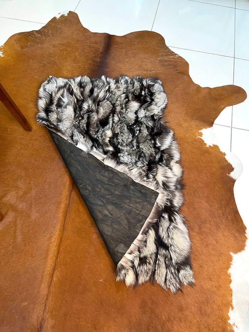 Silver Fox Hide Rugs Silver Fox Fur Throw Genuine Silver - Etsy