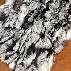 Silver Fox Hide Rugs , Silver Fox Fur Throw , Genuine Silver Fox , Real ...