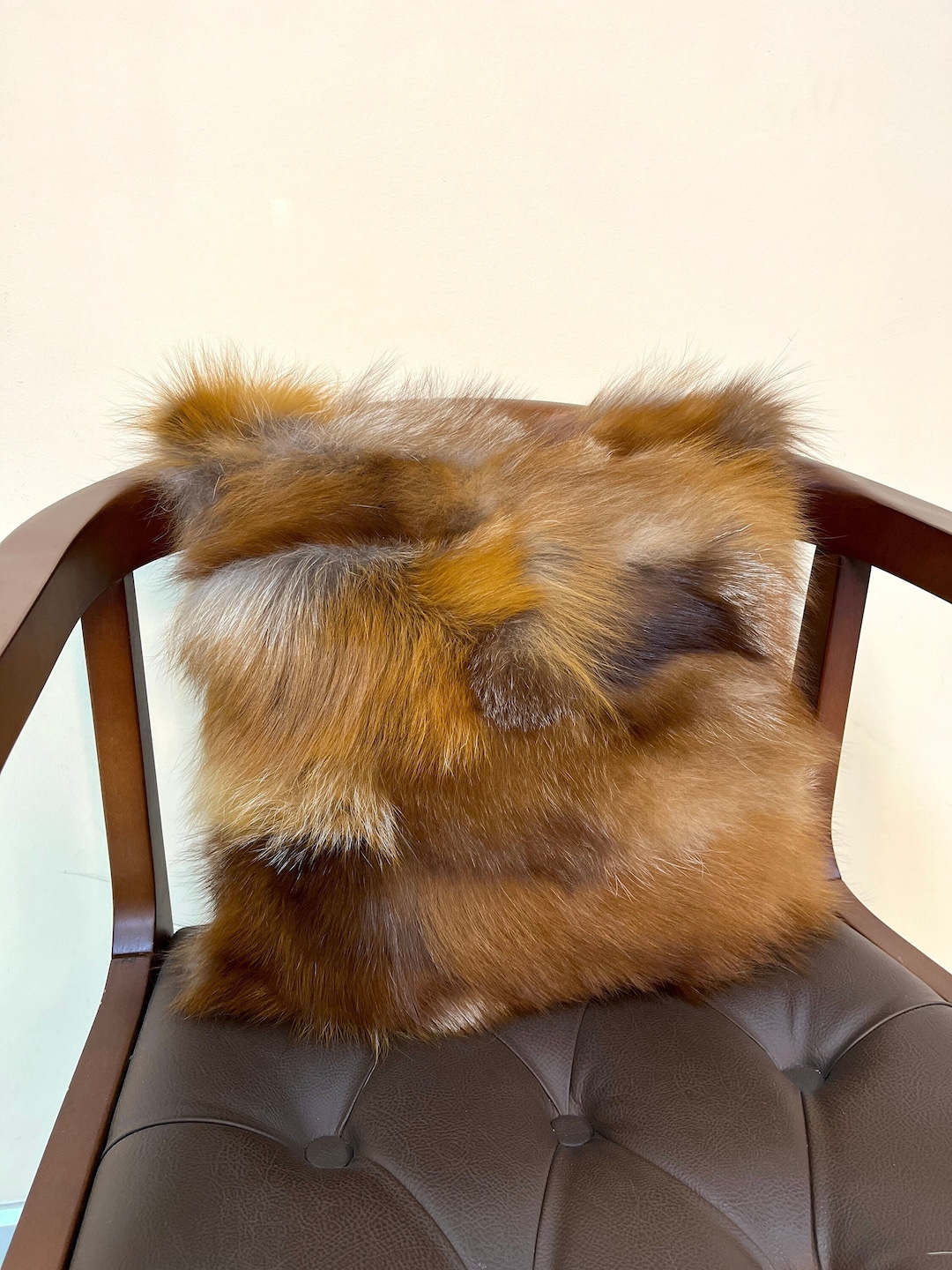 Fluffy Red Fox Fur Pillow Throw Pillow Cover Mid Century Red Fur Canada ...