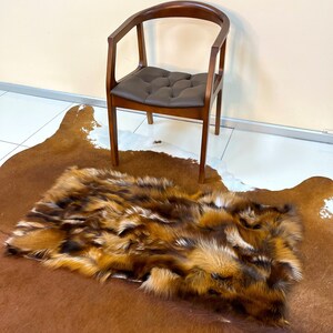 Real Canada Red Fox Rug , Genuine Red Fox Fur , Fox Pelt Skin , Fur ...