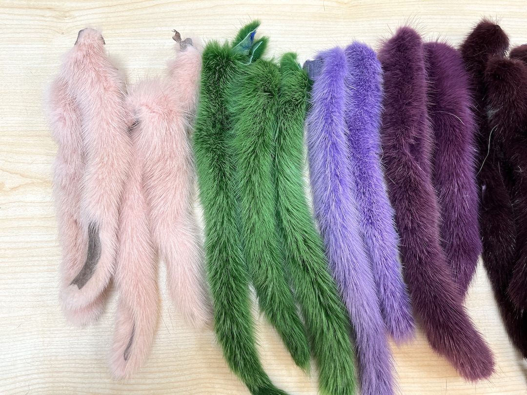 Real Mink Tail Colorful Mink Tail Cosplay Tails Craft - Etsy UK