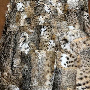 Real Lynx Pelt Fur Throw Rug , Lynx Craft Fur , Lynx Coat Fur , Lynx ...