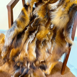 Real Canada Red Fox Rug , Genuine Red Fox Fur , Fox Pelt Skin , Fur ...