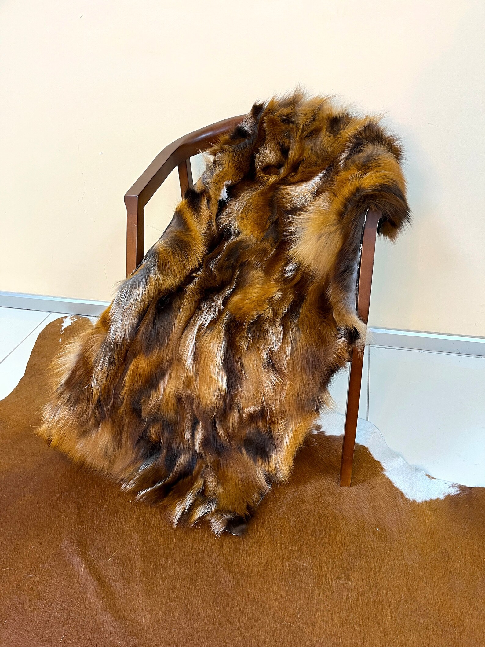 Real Canada Red Fox Rug , Genuine Red Fox Fur , Fox Pelt Skin , Fur ...