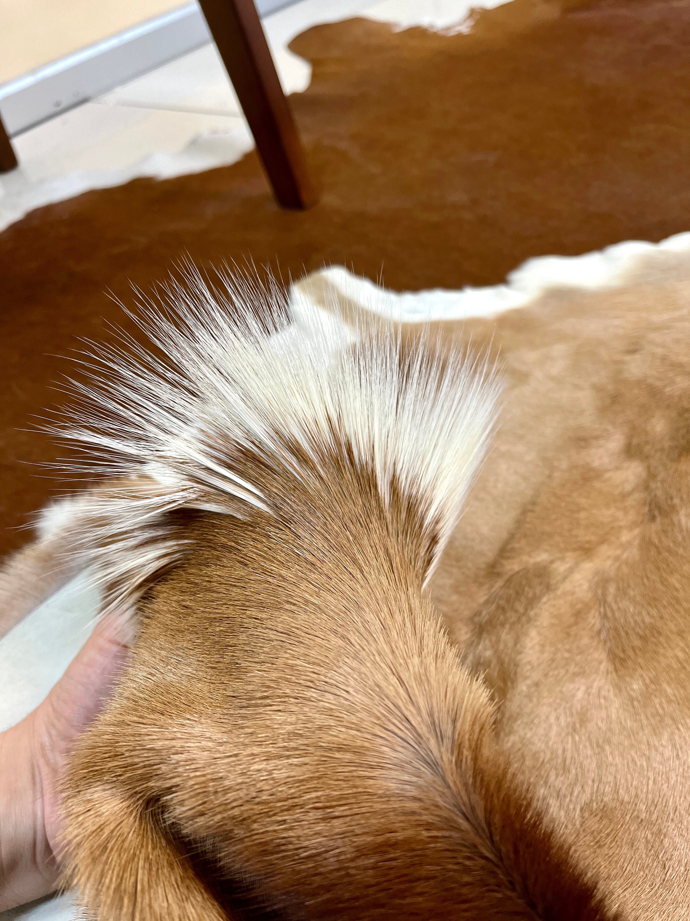 Real Deer Skin Throws Genuine Leather Deer Pelt Deer Fur Natural Color ...