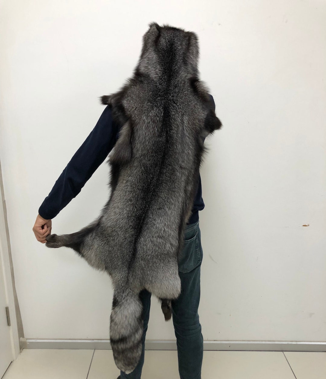 Real Fox Pelt , Silver Fox Pelt Super Supple and Lavish as a Fur Stole ...
